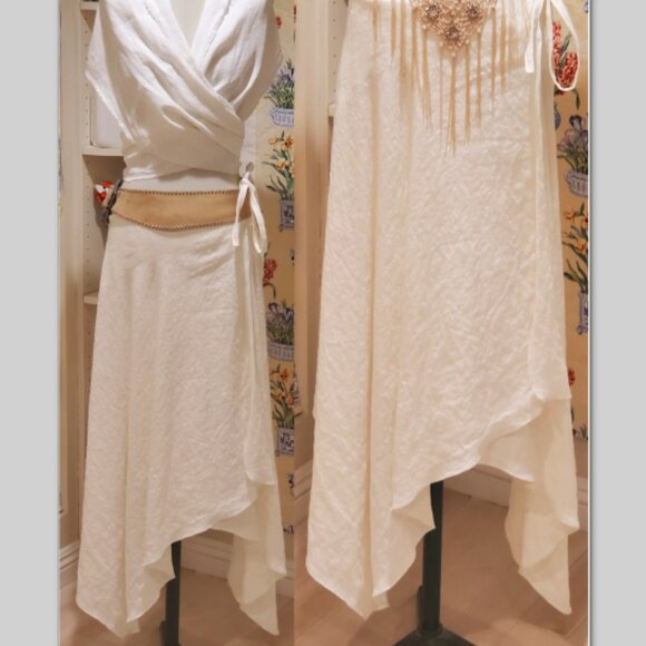 Maria Mathews | Skirts | 0 European Linen Pareo Skirt | Poshmark